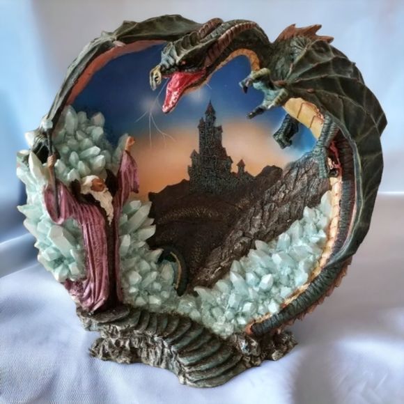 Medieval Legends | Accents | Wizard Winged Dragon Scepter Plate ...